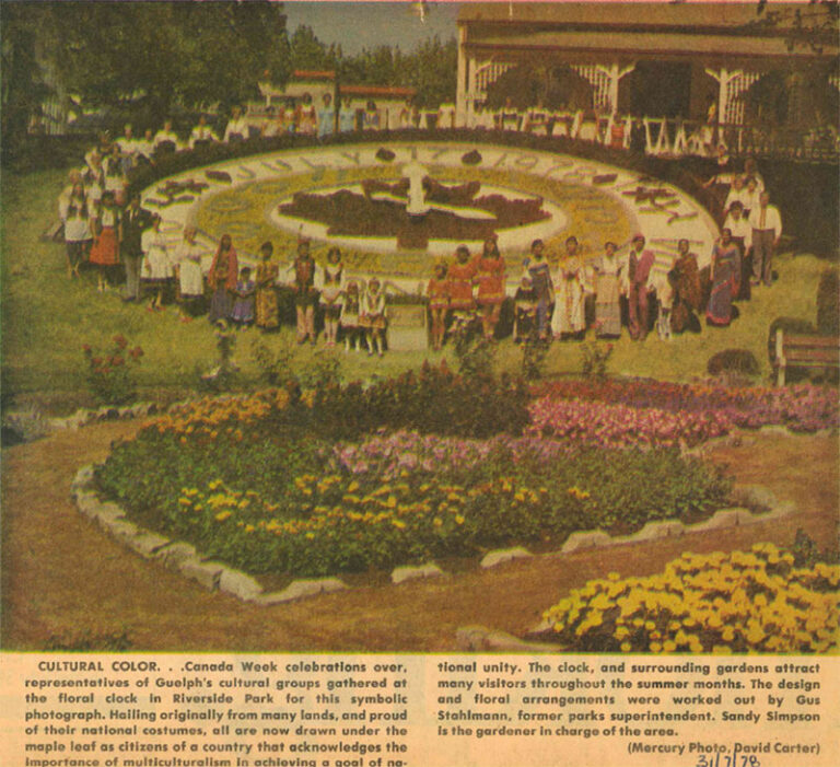 Riverside Park floral clock - City of Guelph