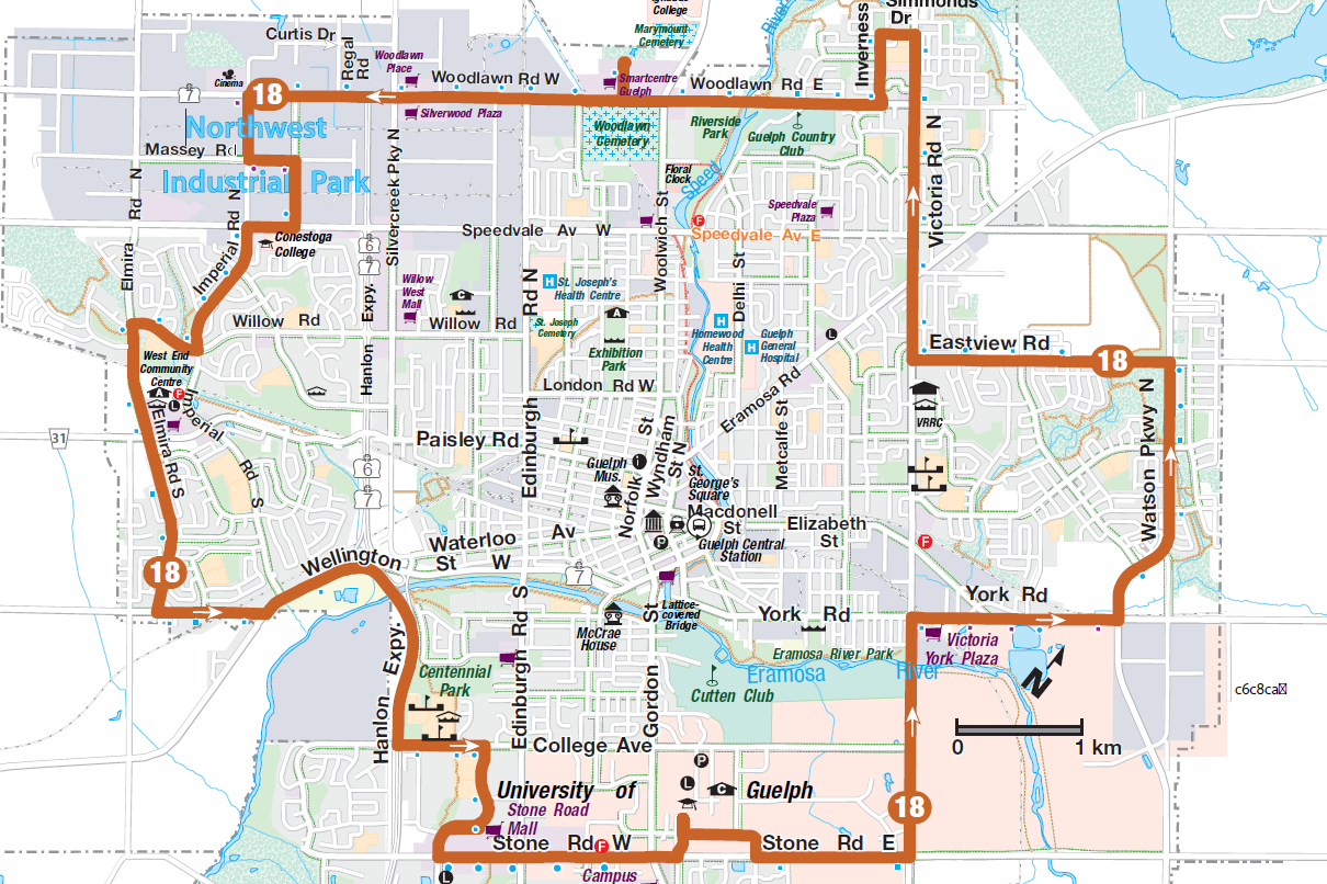 Guelph Transit Route 18 Watson Woodlawn - City of Guelph