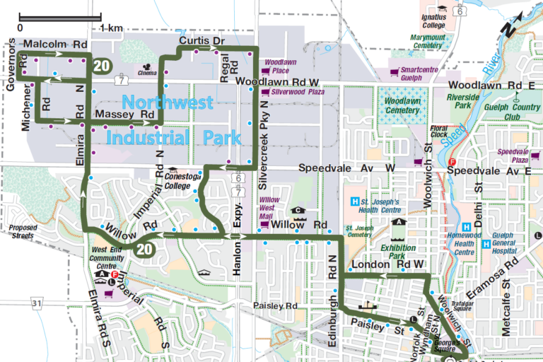 Guelph Transit Route 20 Northwest Industrial - City of Guelph